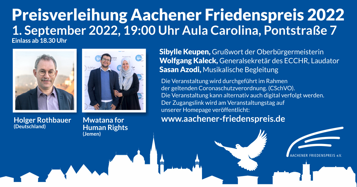 Verleihung des Aachener Friedenspreises im Live-Stream - Aachener Friedenspreis